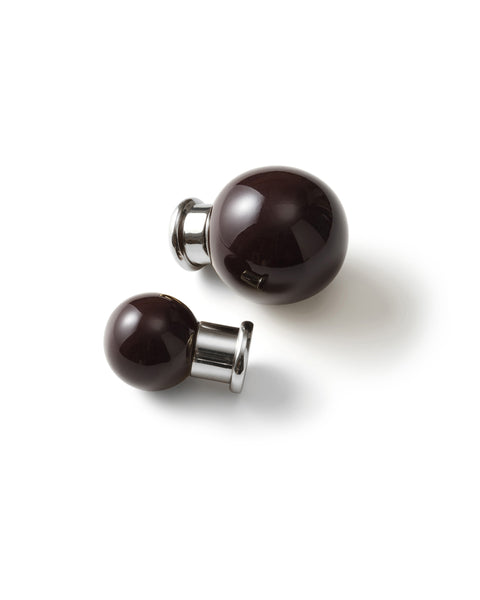 Coloured Knob, Chocolate, Nickel – MG&Co.