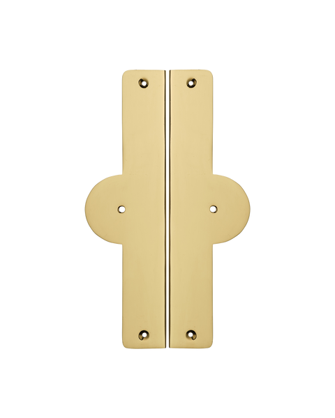 Pair of Arch Backplates, Polished Brass – MG&Co.