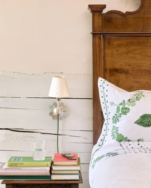 Clover Plug In Wall Light, Brushed Silver – MG&Co.