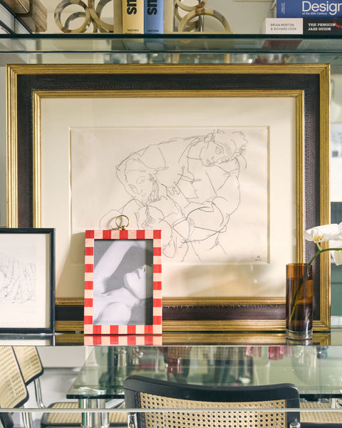 Rectangular Lacquered Frame, Red & Pink – MG&Co.