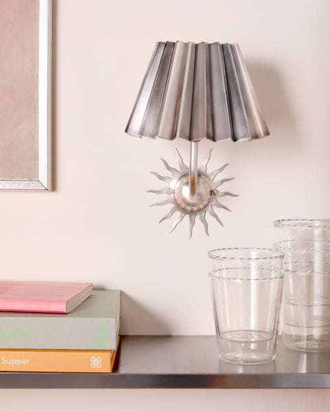 Sunburst Wall Light, Brushed Silver – MG&Co.