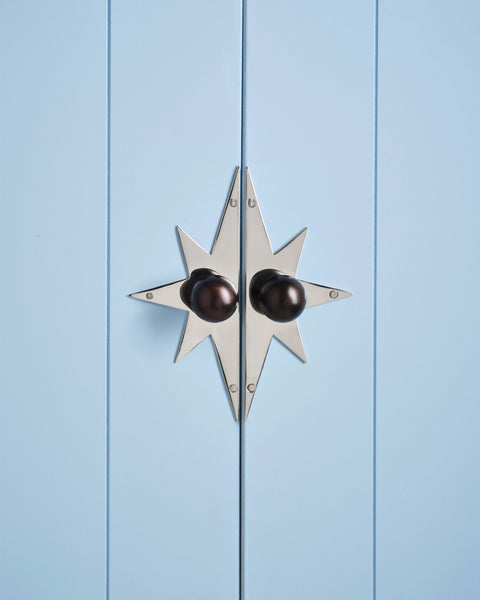 Pair of Star Backplates, Polished Nickel – MG&Co.