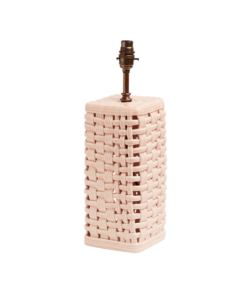 Woven Ceramic Lamp Base, Pink – MG&Co.